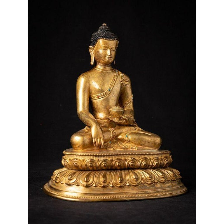Old Bronze Nepali Buddha Statue from Nepal For Sale at 1stDibs
