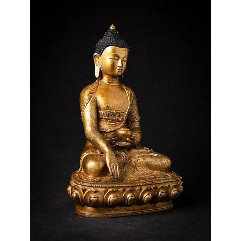 Old Bronze Nepali Buddha Statue from Nepal For Sale at 1stDibs