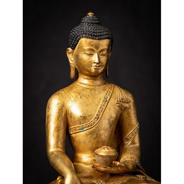Old Bronze Nepali Buddha Statue from Nepal For Sale at 1stDibs