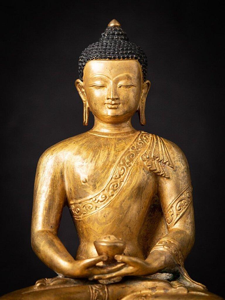 Old Bronze Nepali Buddha Statue from Nepal For Sale at 1stDibs
