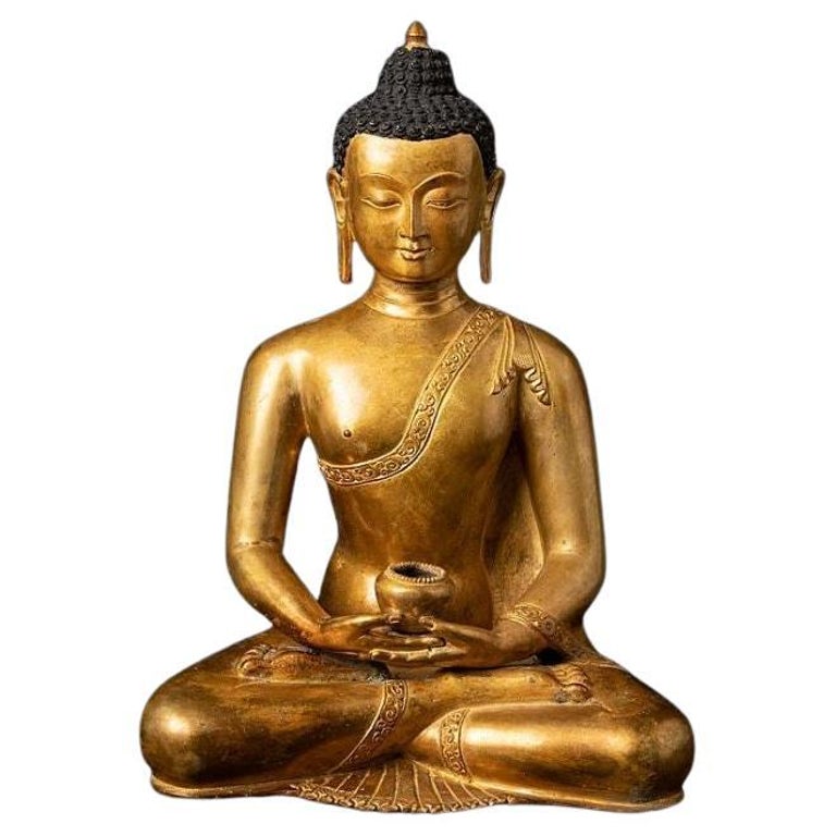 Old Bronze Nepali Buddha Statue from Nepal For Sale at 1stDibs
