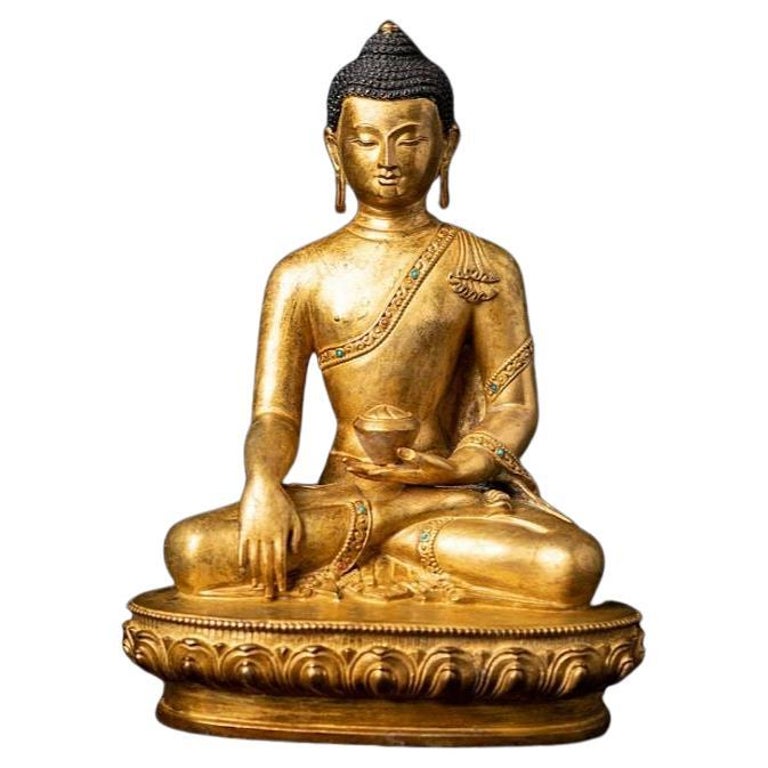 Old Bronze Nepali Buddha Statue from Nepal For Sale at 1stDibs