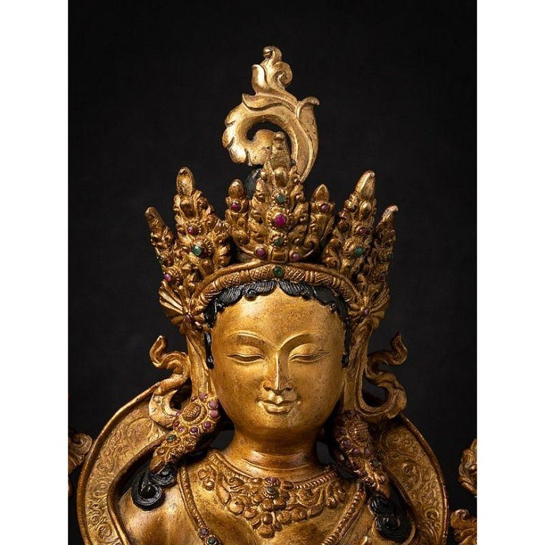 Old Bronze Nepali Green Tara from Nepal For Sale at 1stDibs