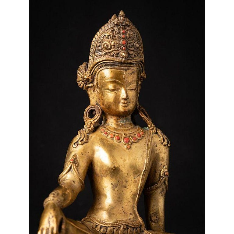 Old bronze Nepali Indra statue from Nepal For Sale at 1stDibs
