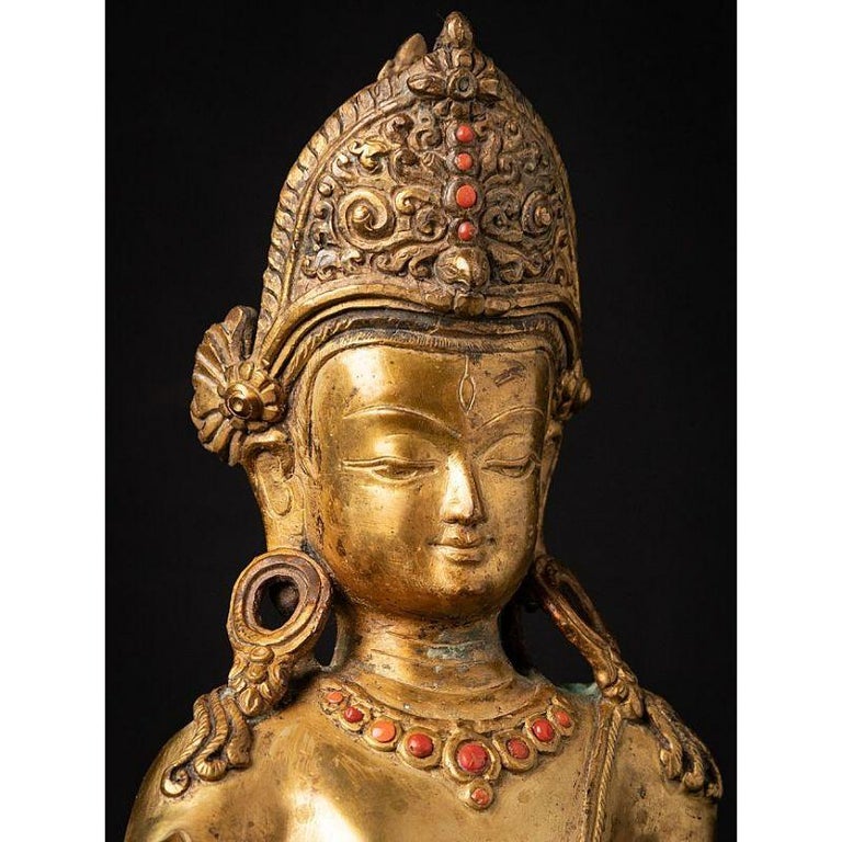 Old bronze Nepali Indra statue from Nepal For Sale at 1stDibs