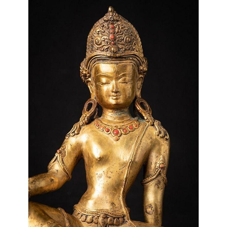 Old bronze Nepali Indra statue from Nepal For Sale at 1stDibs