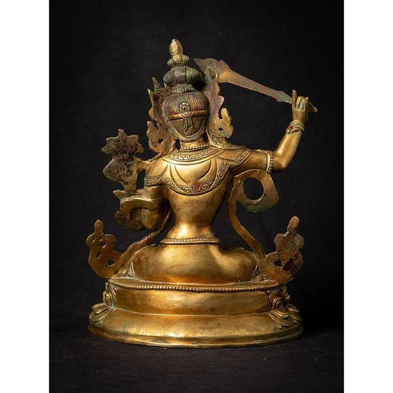 Old Bronze Nepali Manjushri Statue from Nepal For Sale at 1stDibs