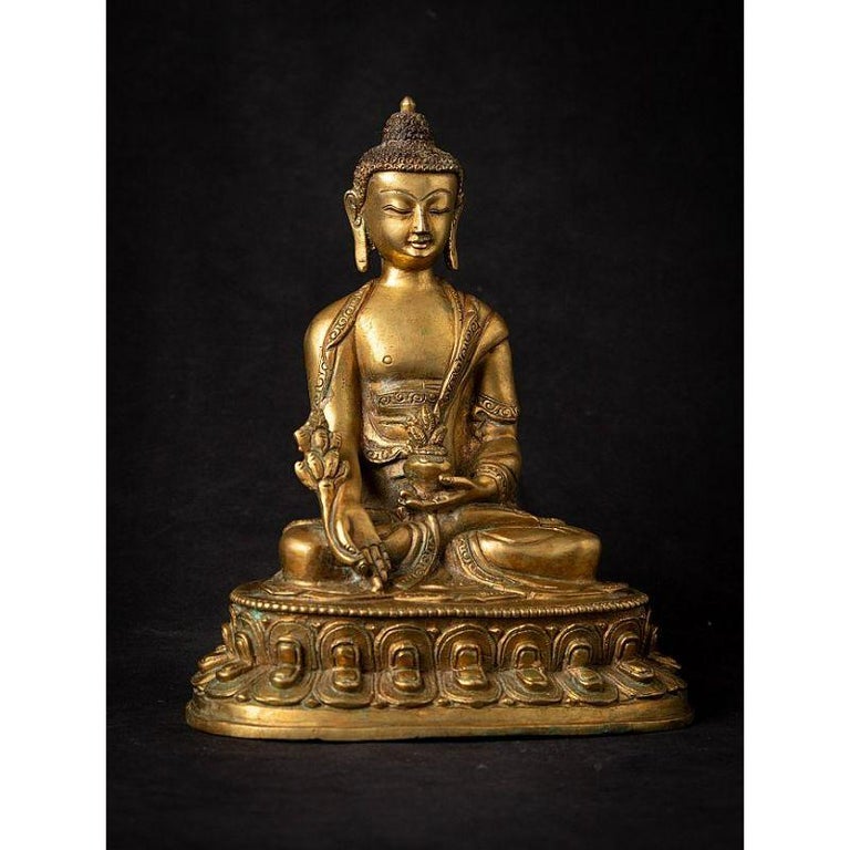 Old bronze Nepali Medicine Buddha from Nepal For Sale at 1stDibs