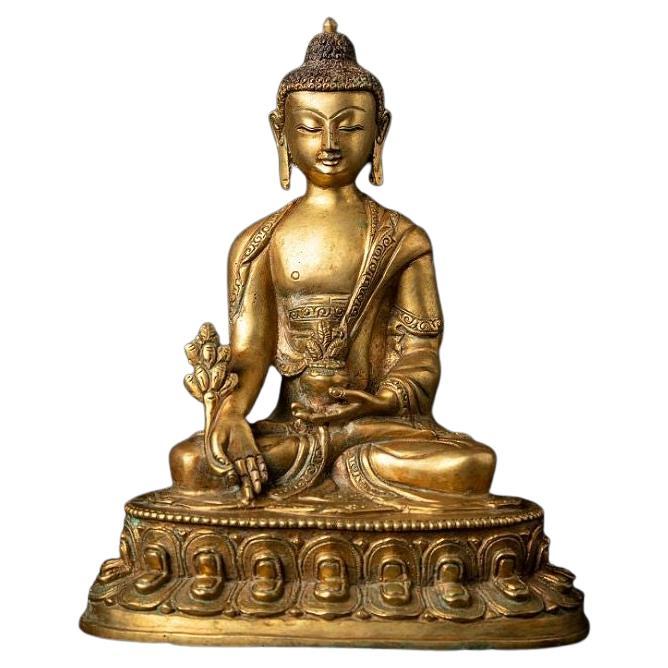 Old Bronze Nepali Medicine Buddha Statue from Nepal For Sale at 1stDibs