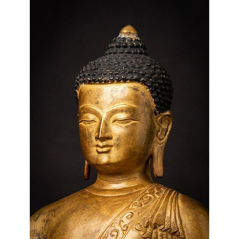 Old Bronze Nepali Medicine Buddha Statue from Nepal For Sale at 1stDibs