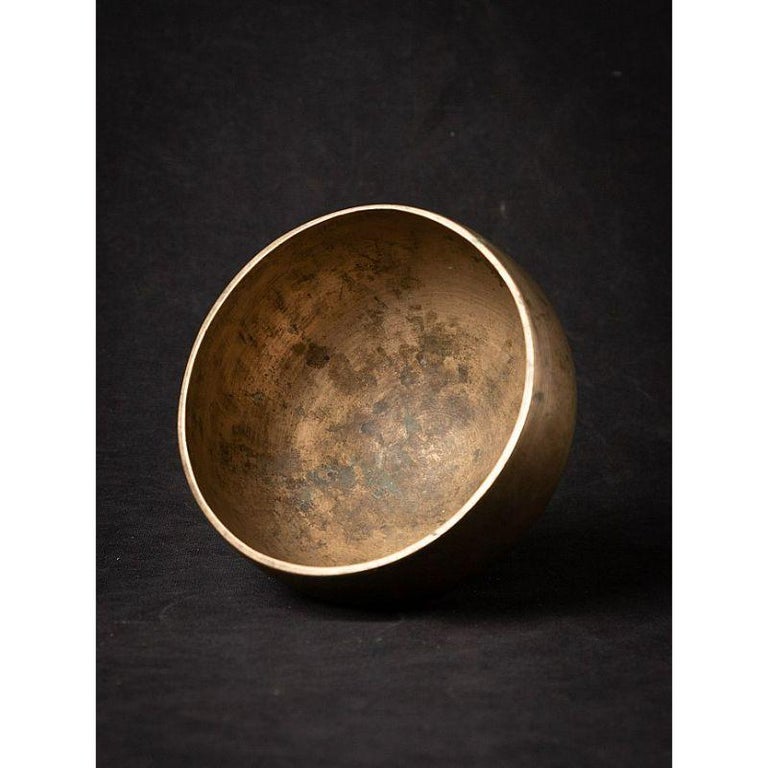 Old Bronze Nepali Naga Singing Bowl from Nepal For Sale at 1stDibs