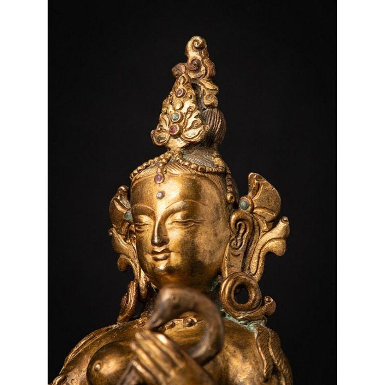 Old Bronze Nepali Saraswati Statue from, Nepal For Sale at 1stDibs