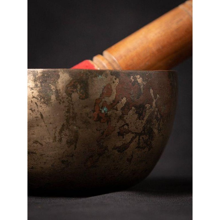 Old Bronze Nepali Singing Bowl from Nepal Original Buddhas For Sale at ...