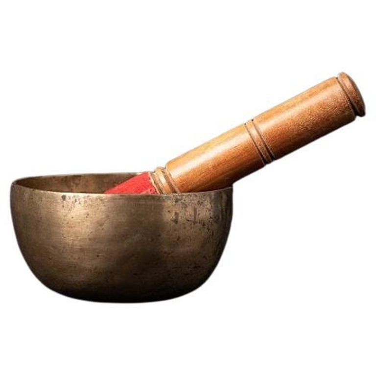 Old Bronze Nepali Singing Bowl from Nepal Original Buddhas For Sale at ...