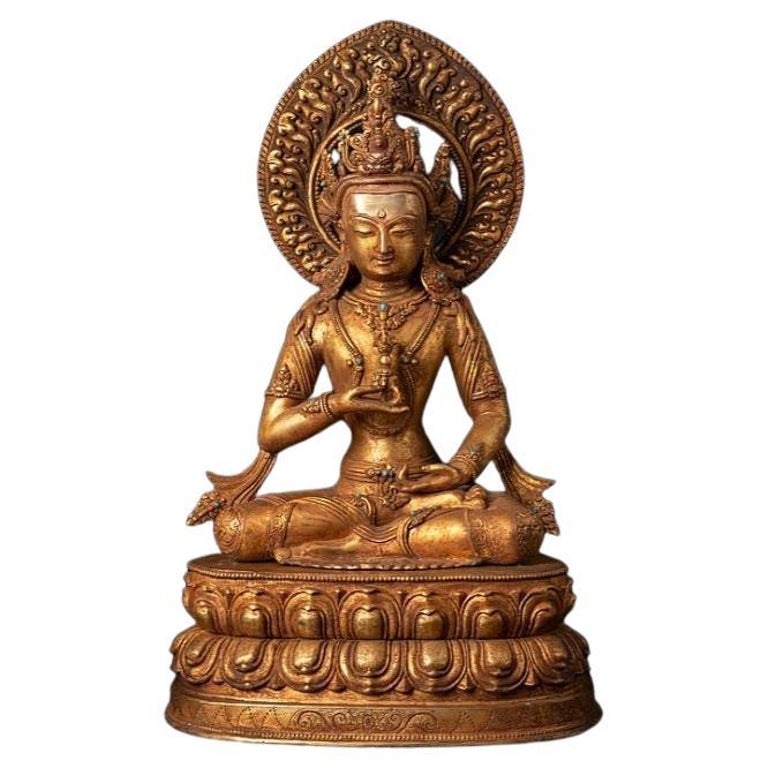 Old Bronze Nepali Vajrasattva Statue from Nepal For Sale at 1stDibs
