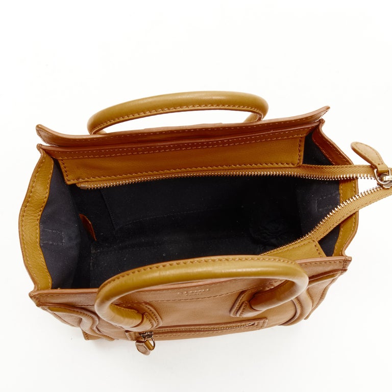 OLD CELINE Phoebe Philo Nano Luggage mustard yellow crossbody shopper ...