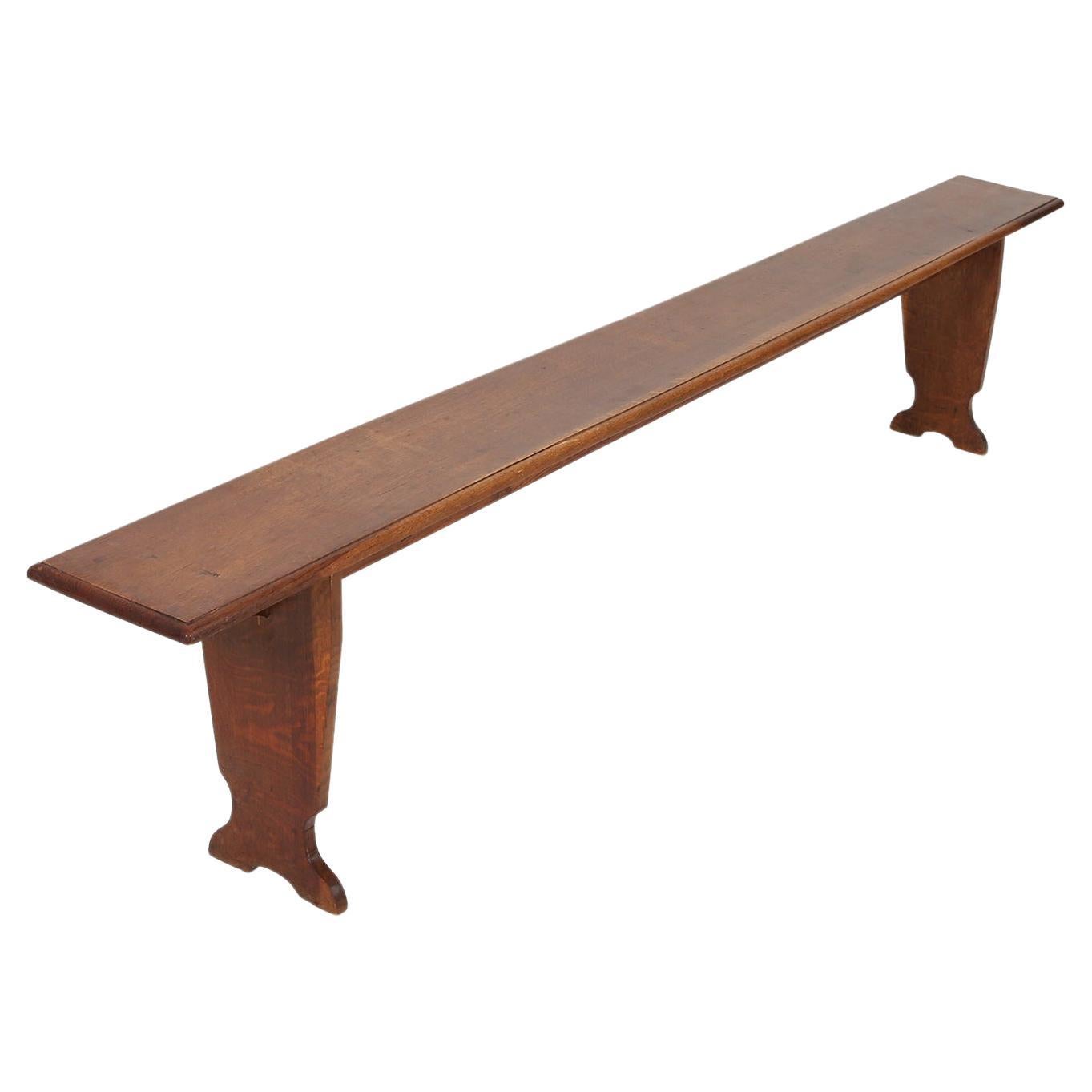 Oak Church Bench, 1900 at 1stDibs