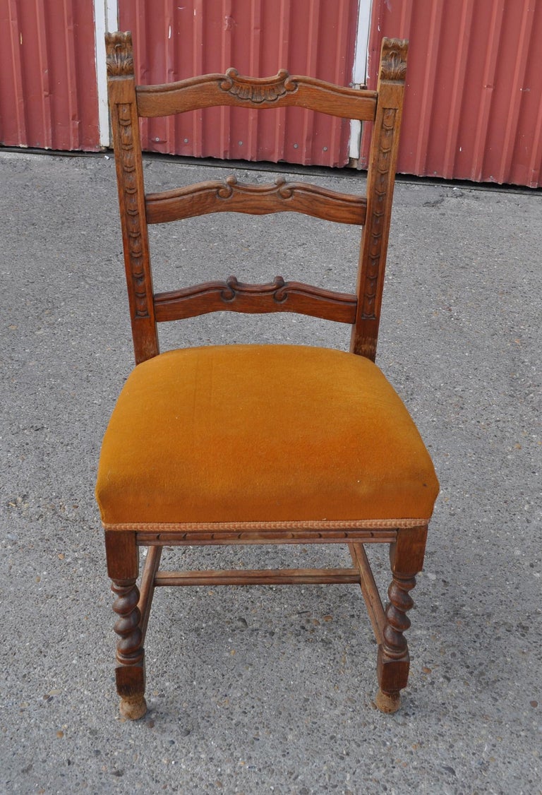 Old Colonial Dining Chairs, Pair For Sale at 1stDibs