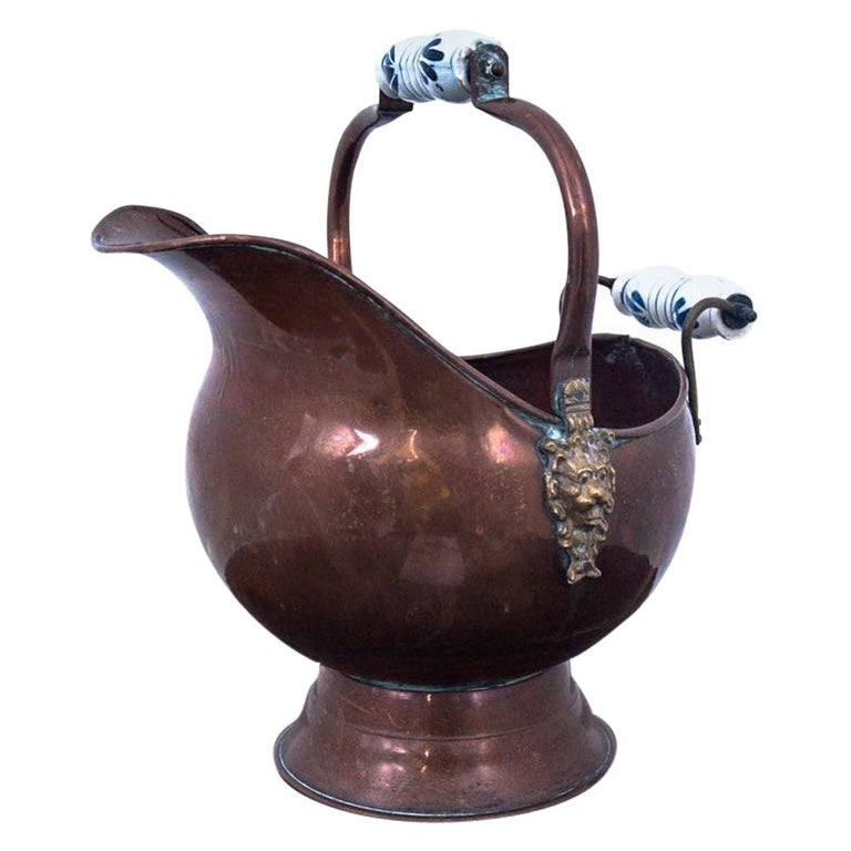 Old Copper Bucket Vessel, Pot at 1stDibs