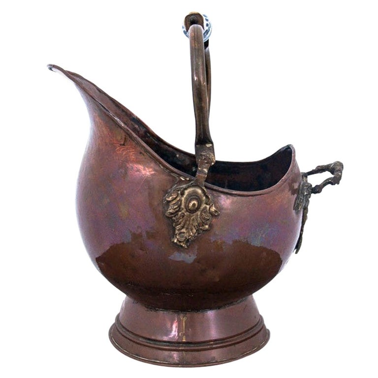 Old Copper Bucket Vessel, Pot at 1stDibs