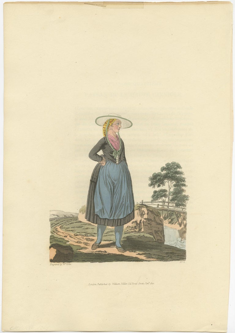 Old Costume Print of a Peasant of Upper Carniola, Slovenia, Eastern ...