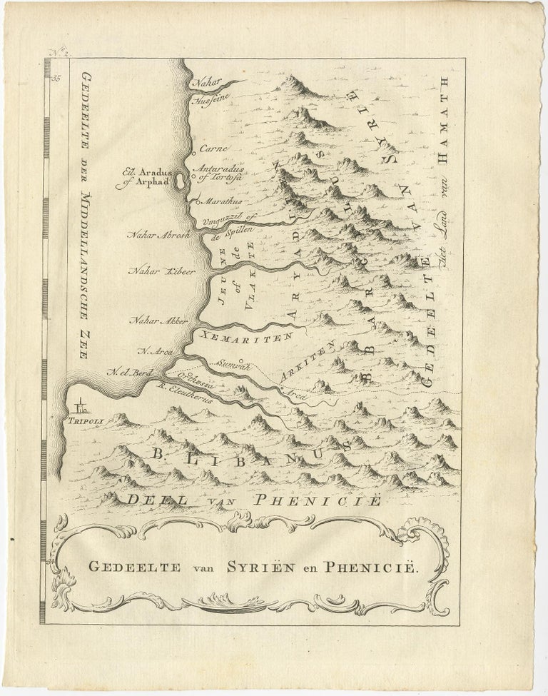 Old Dutch Map of Part of Syria and Phoenicia, 1773 For Sale at 1stDibs