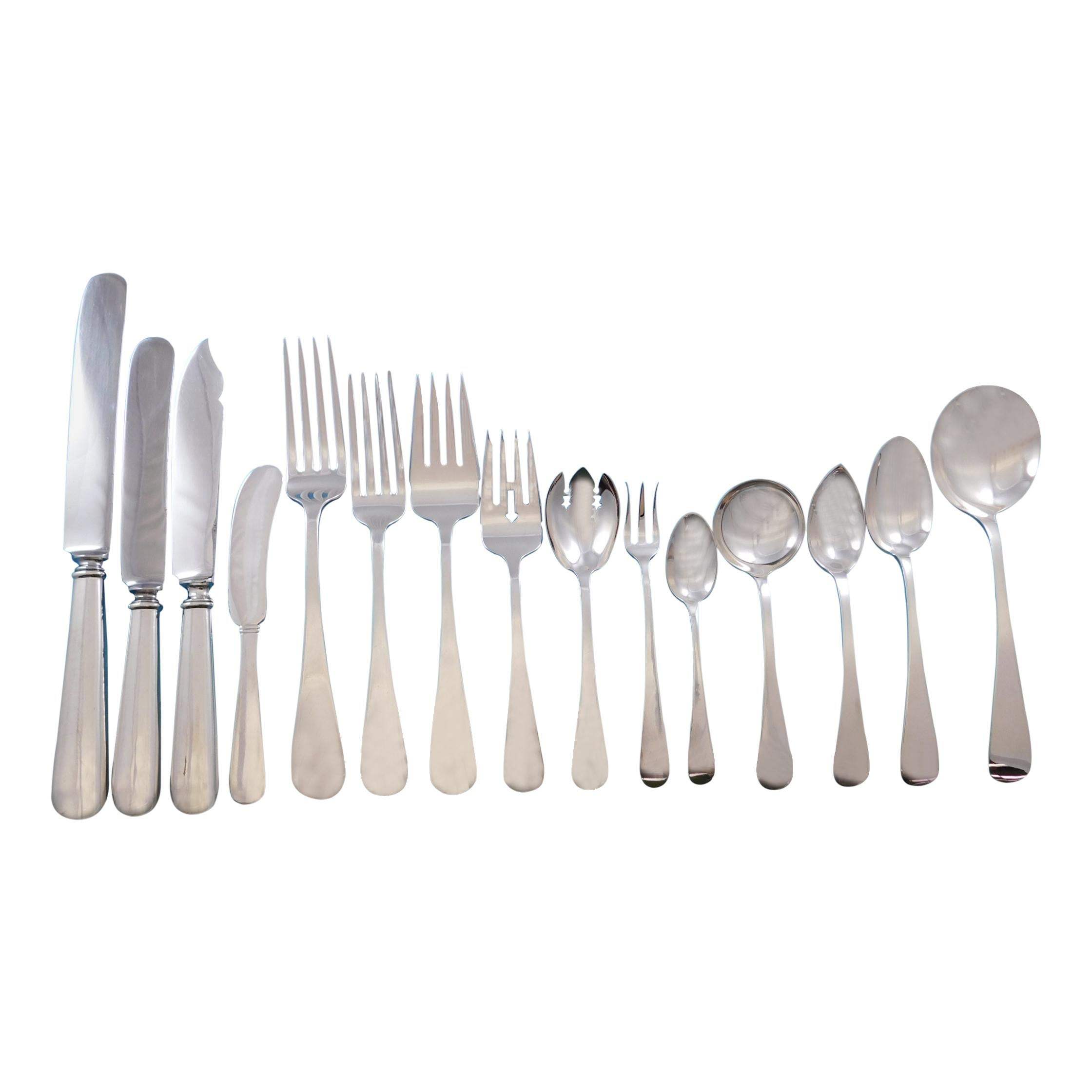 Old English Antique by D&H Sterling Silver Flatware Set 12 Service 190 ...