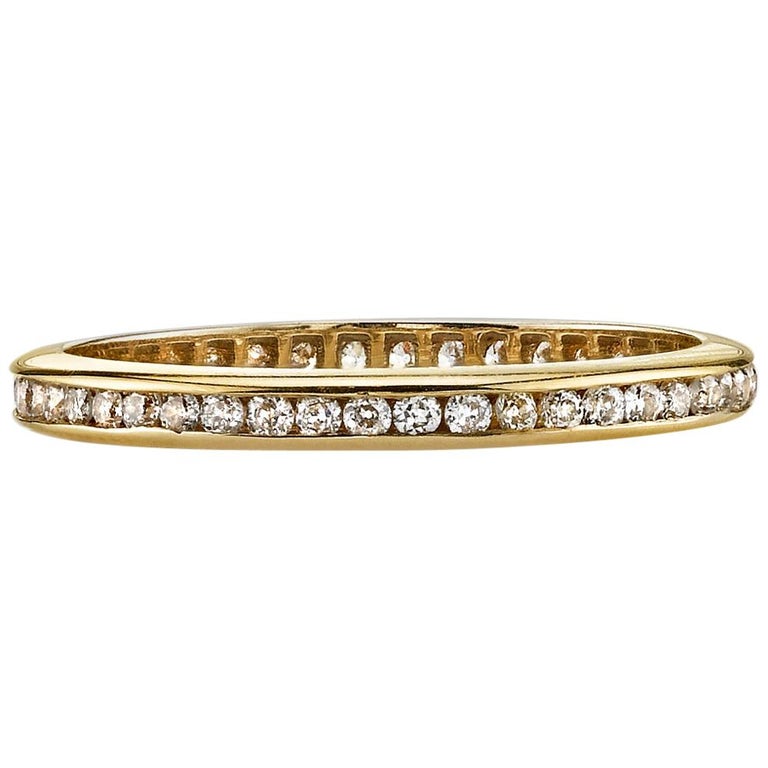 Handcrafted Madison Old European Cut Diamond Eternity Band by Single Stone For Sale at 1stDibs
