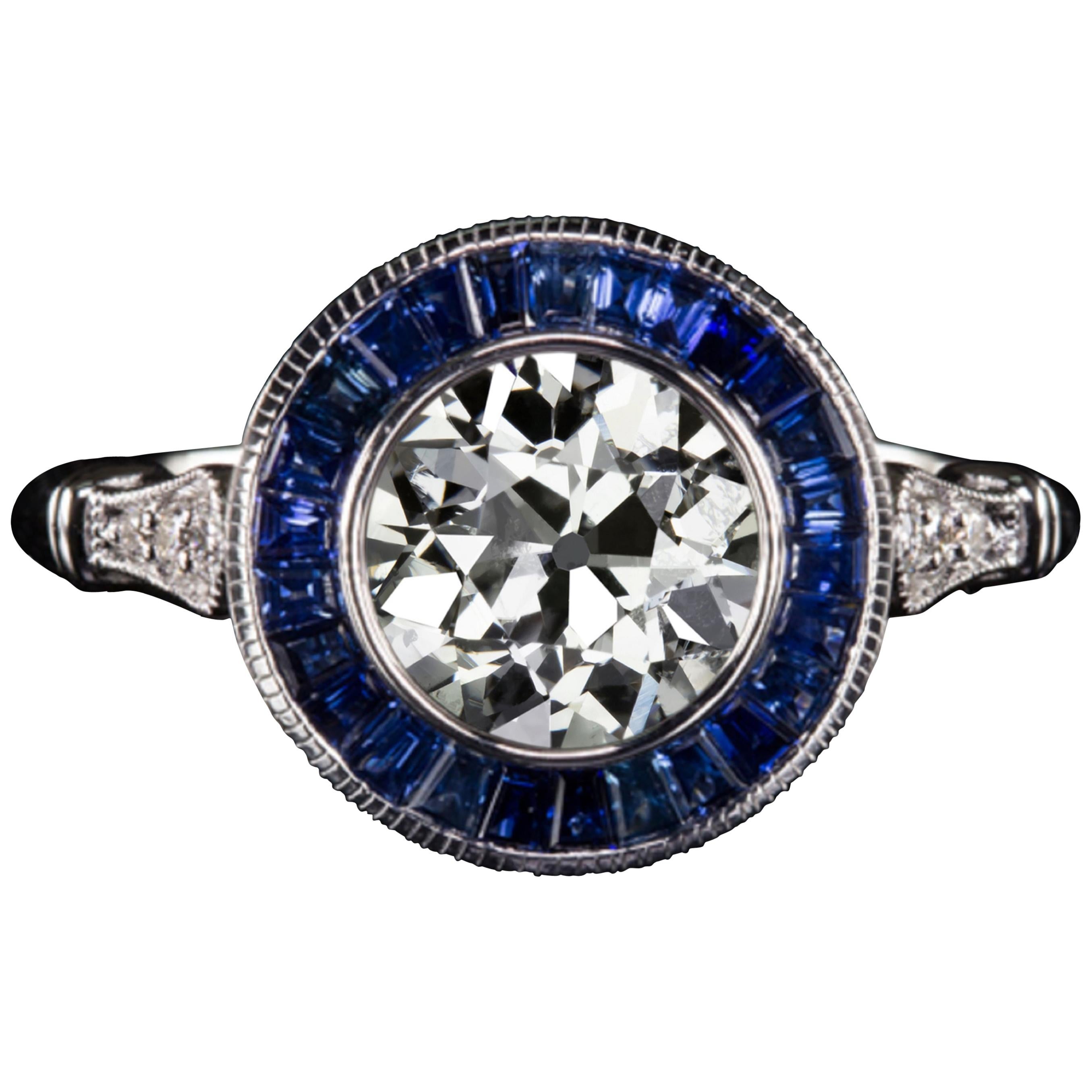 Old European Cut Diamond Engagement Ring at 1stDibs