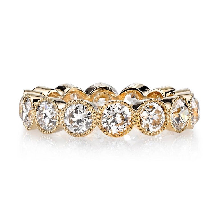 Customizable Handcrafted Gabby Old European Cut Diamond Eternity Band by Single Stone For Sale ...