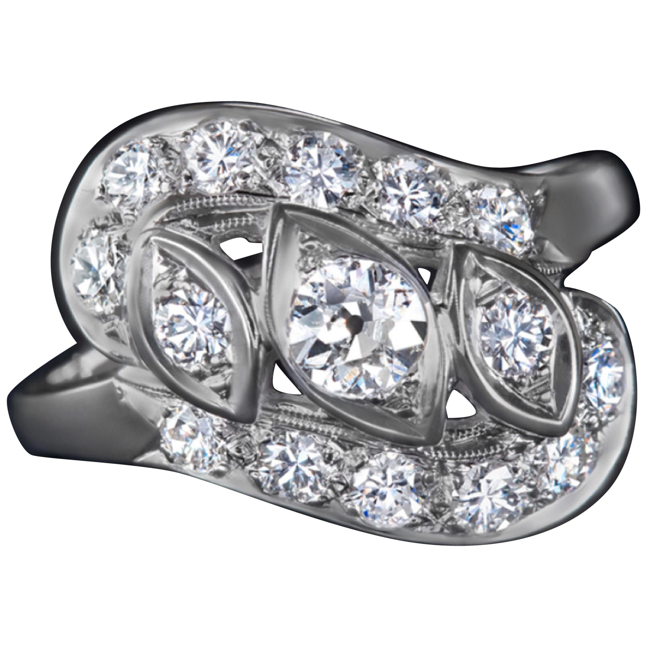 Round Diamond Cocktail Ring For Sale at 1stDibs | round diamond ...