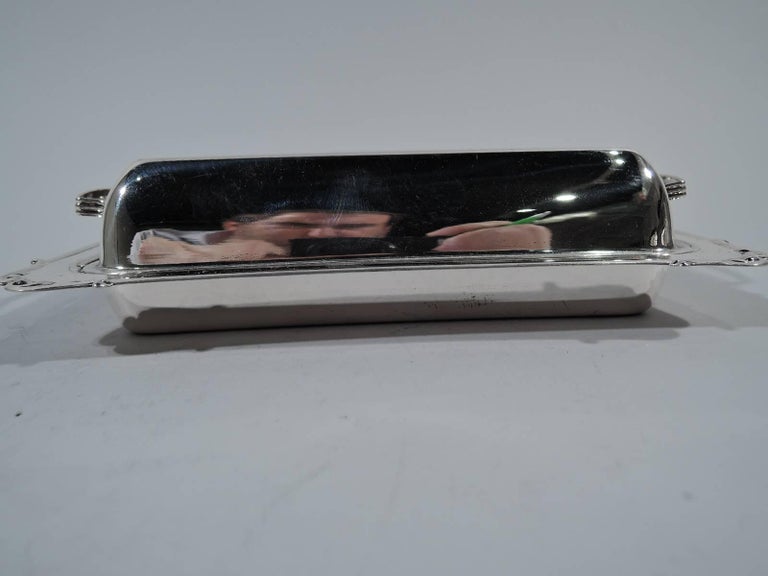 Old Fashioned American Sterling Silver Butter Dish For Sale at 1stDibs