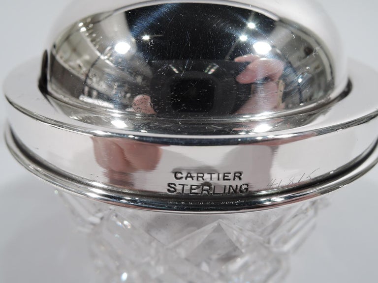 Old Fashioned Cartier Sterling Silver and Glass Double Jam Jars For ...
