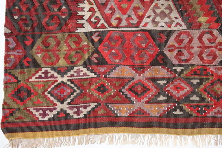 Old Fethiye Kilim Western Anatolian Rug Turkish Carpet For Sale at 1stDibs