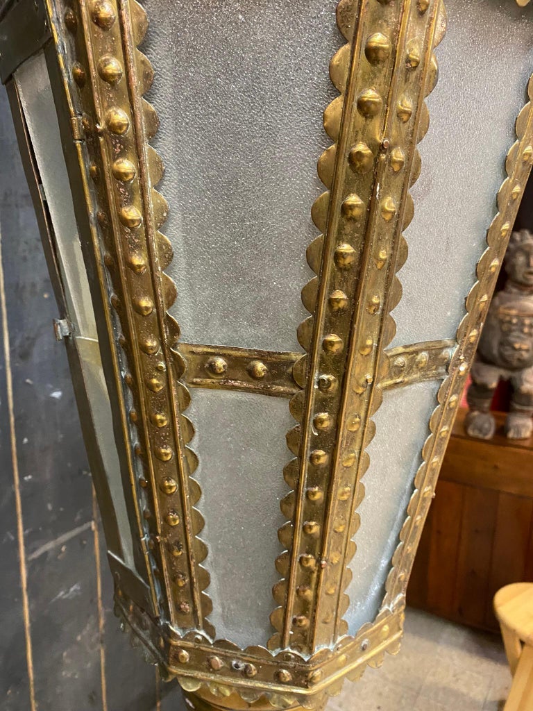 Old Flemish Lantern in Copper and Glass from the 18th Century, Not ...