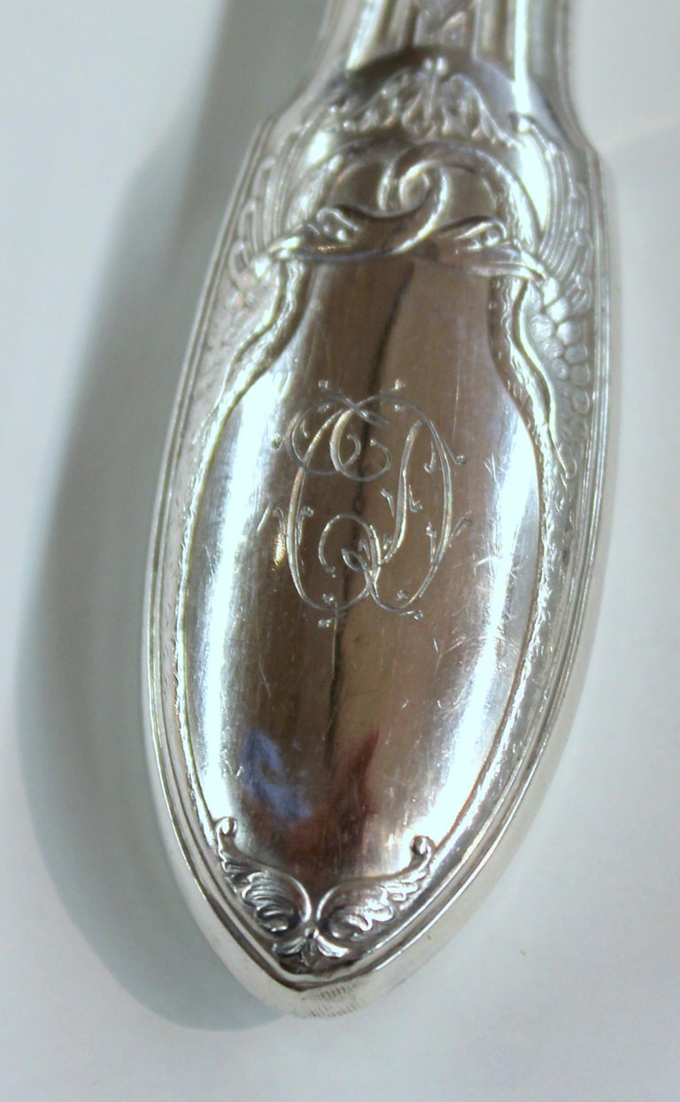 Old French .950 Fine Silver Neoclassical Design 3-Piece Carving Set ...