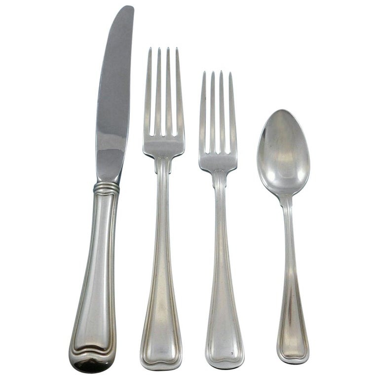 Old French by Gorham Sterling Silver Flatware Set for 12 Service 48 Pcs ...