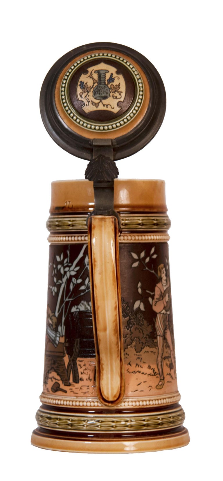 "Old German Drinking Group" Mettlach Stein For Sale at 1stDibs