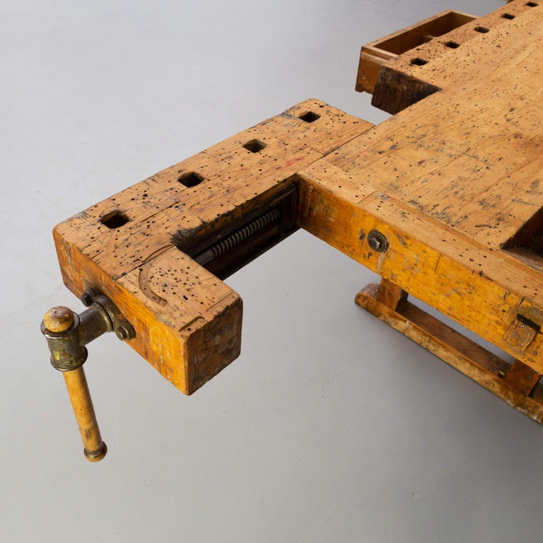 Old German Made Ulmia Large Wooden Workbench For Sale at 1stDibs ...