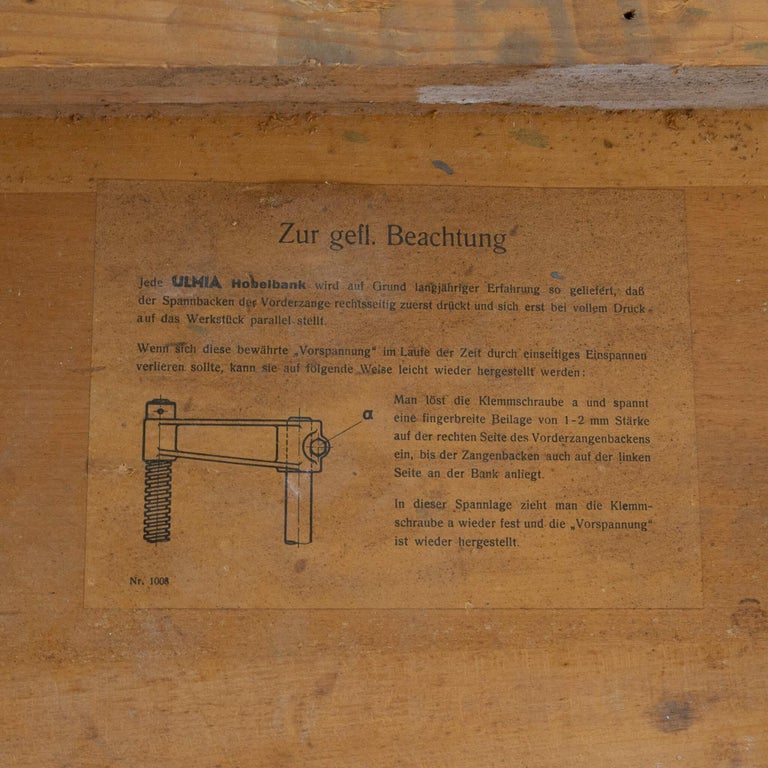 Old German Made Ulmia Large Wooden Workbench For Sale at 1stDibs ...
