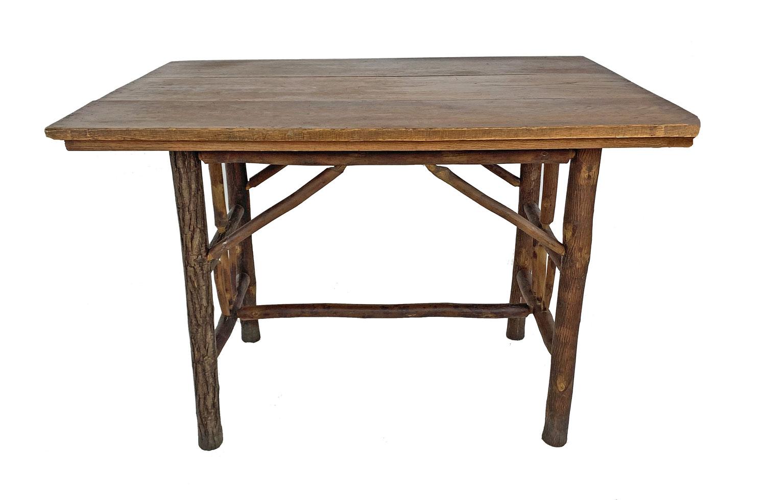 Old Hickory Dining / Desk Table For Sale at 1stDibs