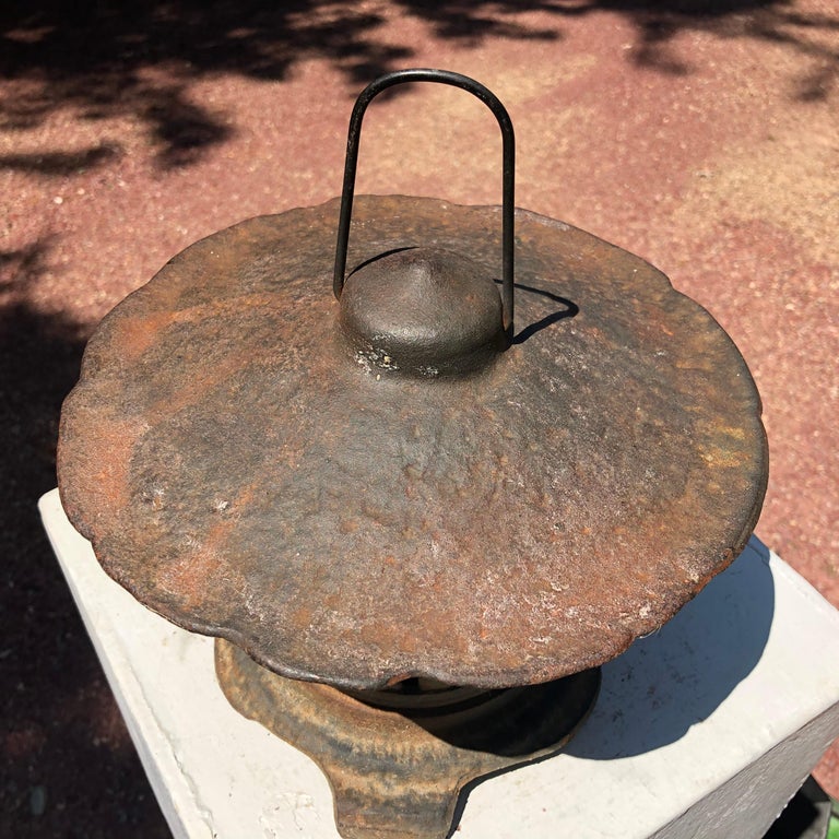 Old Japan Blue Lantern With "Birds and Bamboo" at 1stDibs