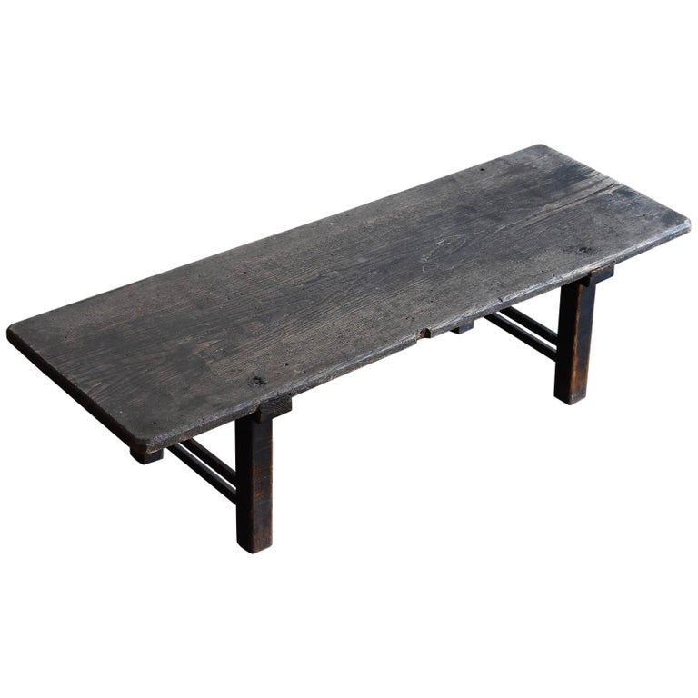 Old Japanese Chestnut Desk / Edo Period-Meiji Period / Coffee Table ...