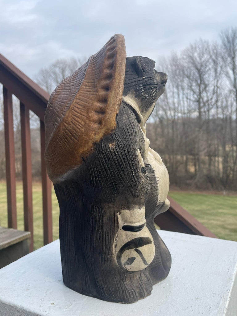 Old Japanese Garden Folk Hero Tanuki Handmade Big Belly For Sale at 1stDibs