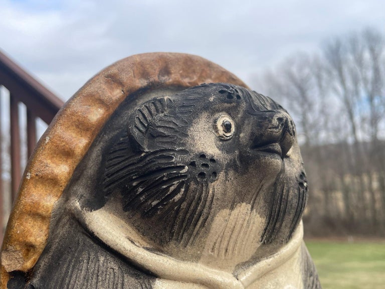 Old Japanese Garden Folk Hero Tanuki Handmade Big Belly at 1stDibs