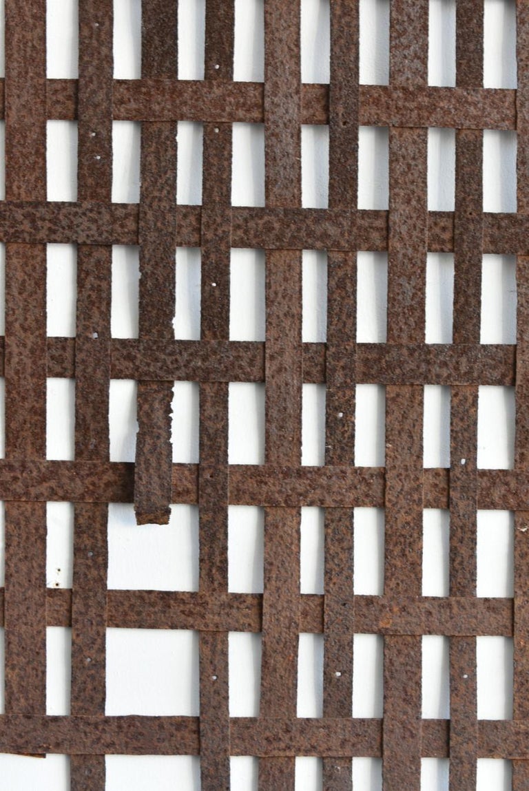 Old Japanese Lattice-Shaped Object Made of Iron Plate / 1868-1940 ...