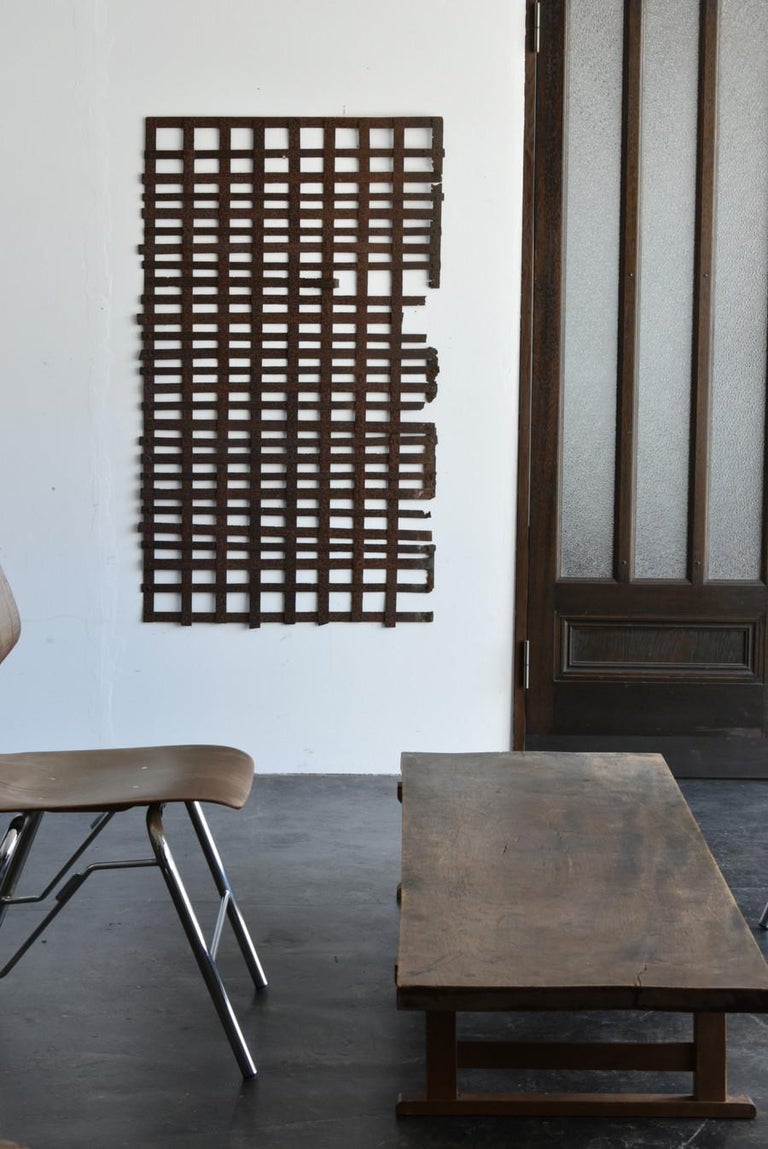 Old Japanese Lattice-Shaped Object Made of Iron Plate / 1868-1940 ...