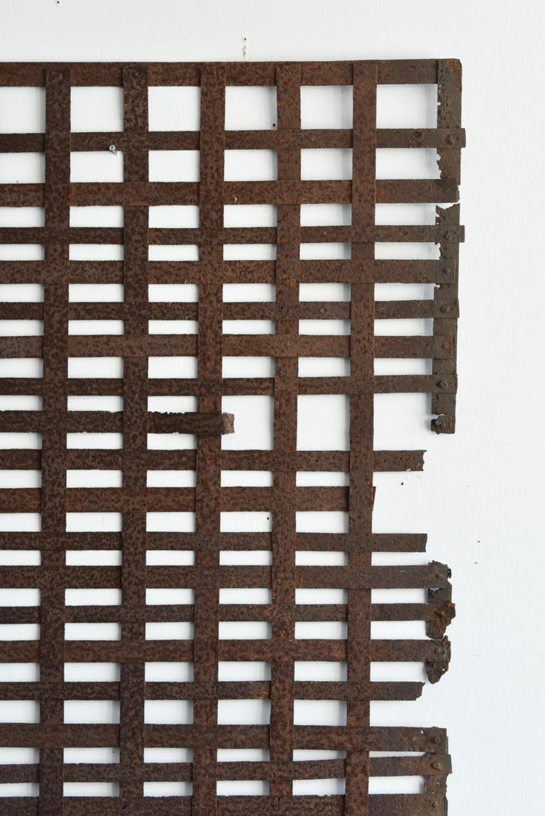 Old Japanese Lattice-Shaped Object Made of Iron Plate / 1868-1940 ...