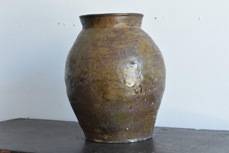 Old Japanese Pottery Pot / 1573-1650 / Echizen Pottery Vase at 1stDibs