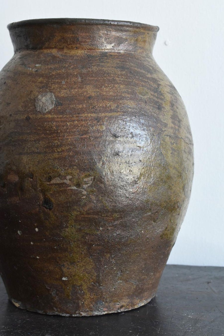 Old Japanese Pottery Pot / 1573-1650 / Echizen Pottery Vase at 1stDibs